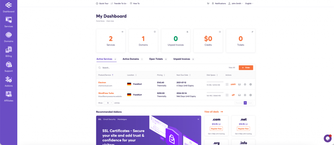 Control Panel Overview – ChemiCloud Blog