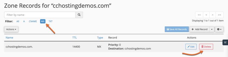 How can I Configure Google MX records on cPanel