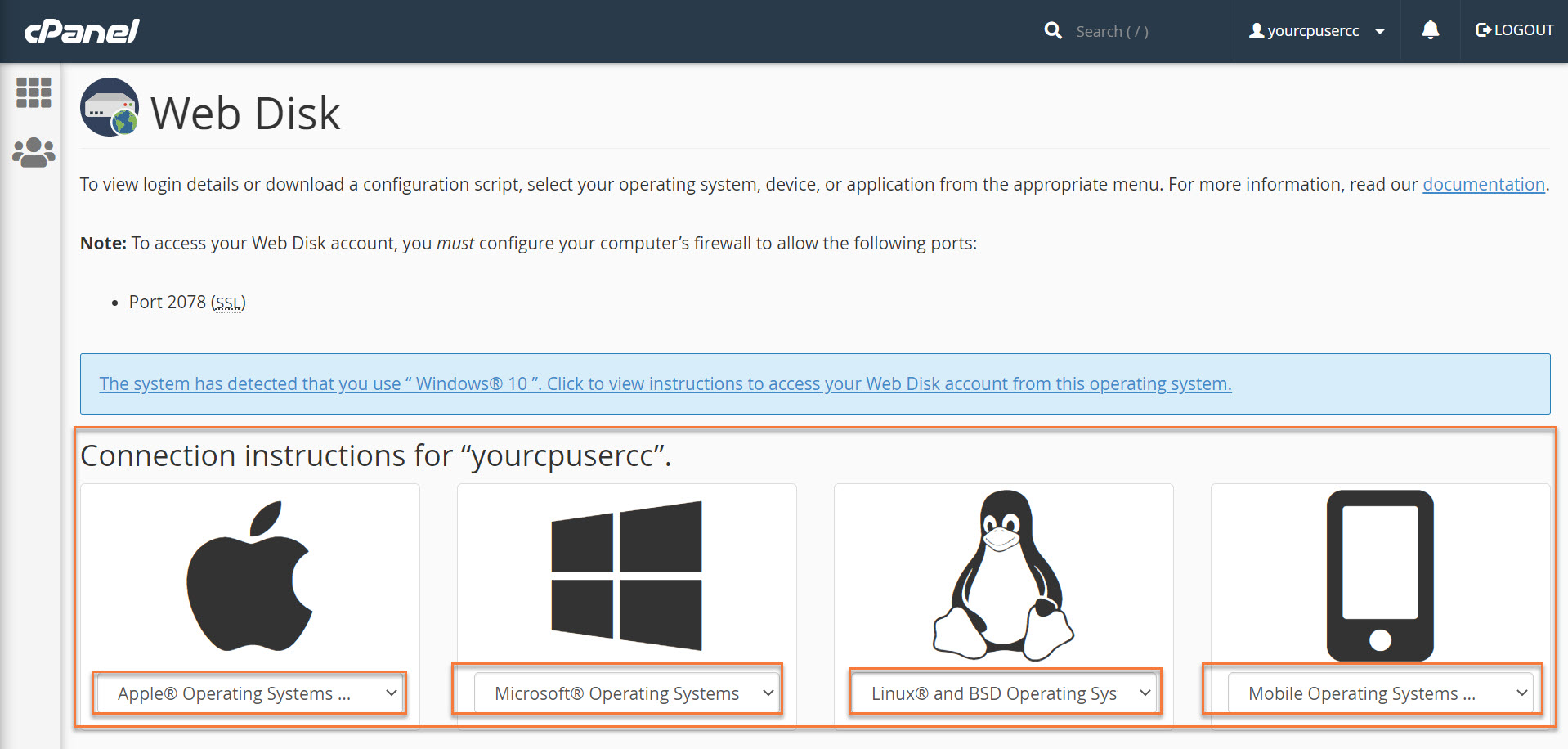How To Configure And Manage Webdav Web Disks In Cpanel 3444