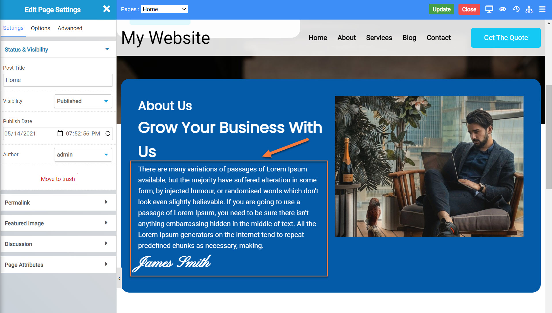 How to Add Custom Links to your Pages in the Website Builder