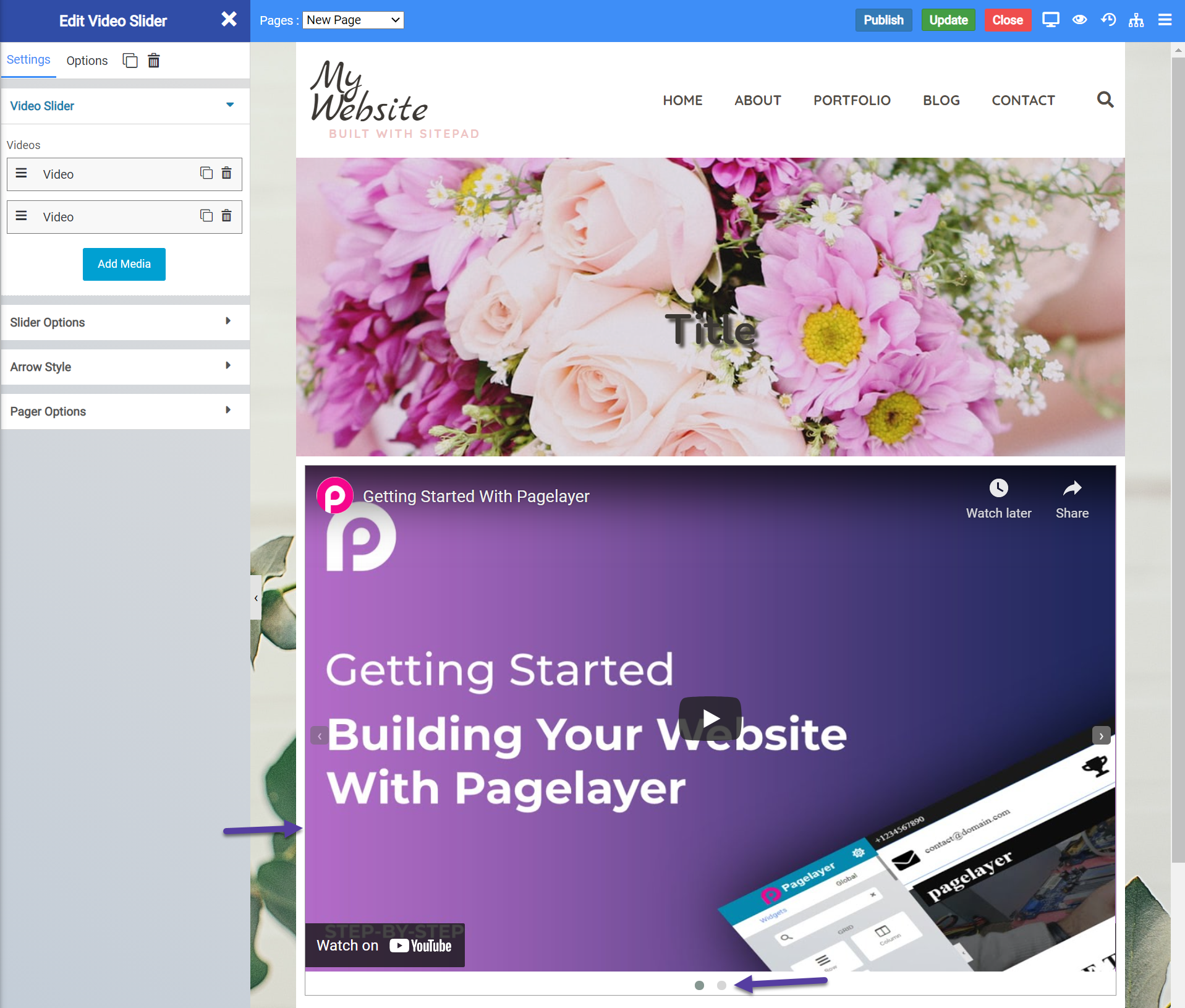 All About The Media Widgets in the Website Builder