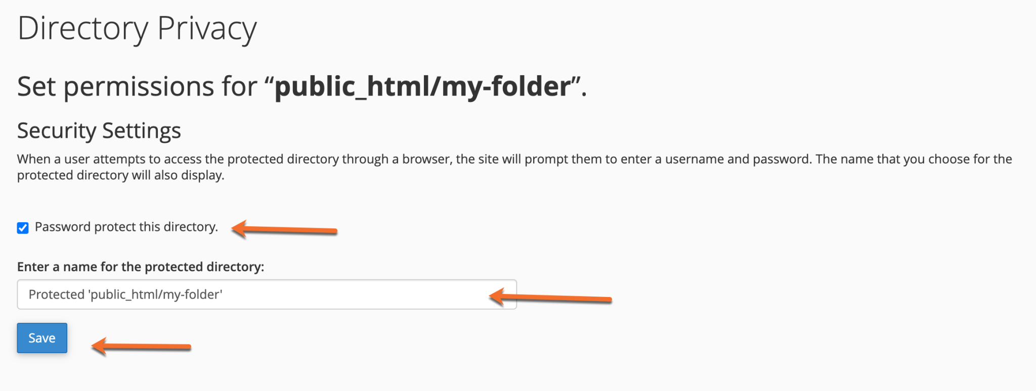 How to Setup Directory Privacy in cPanel