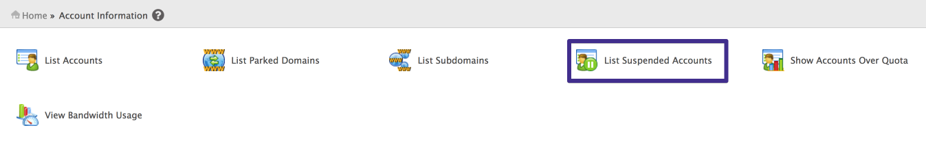 How to Suspend or unsuspend a cPanel account in WHM
